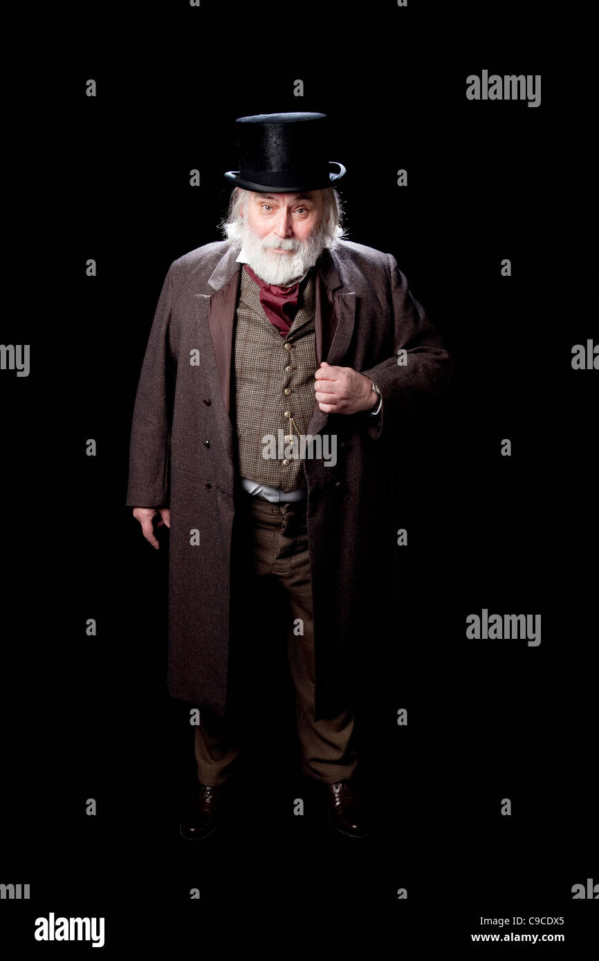 Charles Dickens actor on stag Stock Photo - Alamy