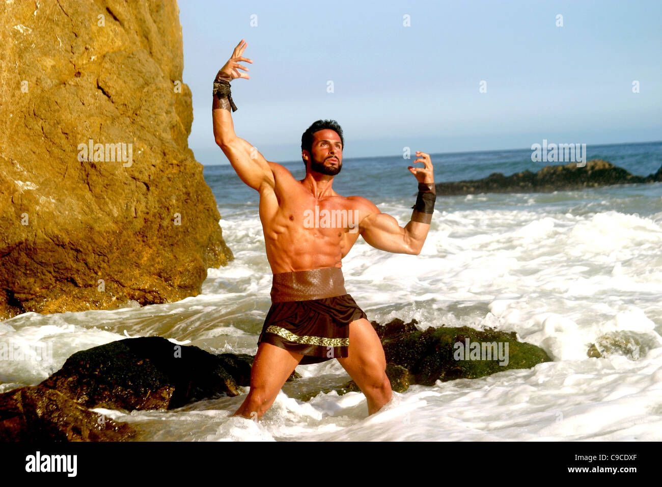 Body of Art Male Warrior Stock Photo - Alamy