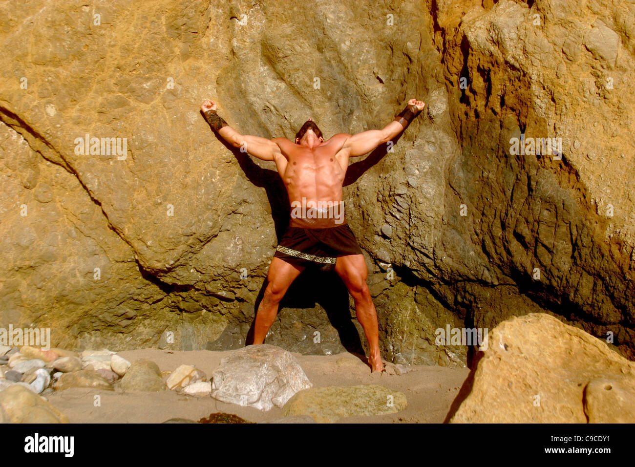 Body of Art Male Warrior Stock Photo - Alamy
