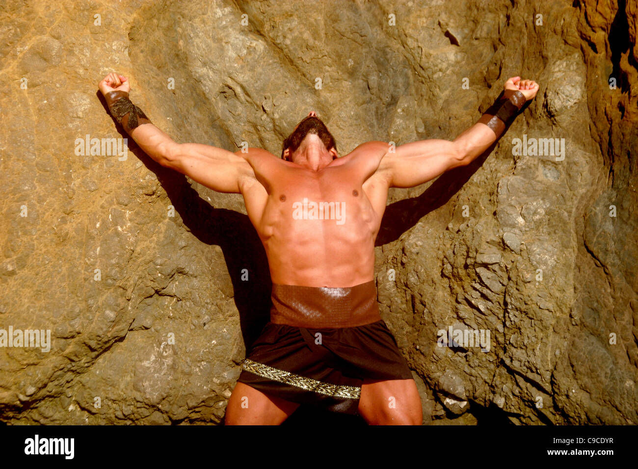 Body of Art Male Warrior Stock Photo - Alamy