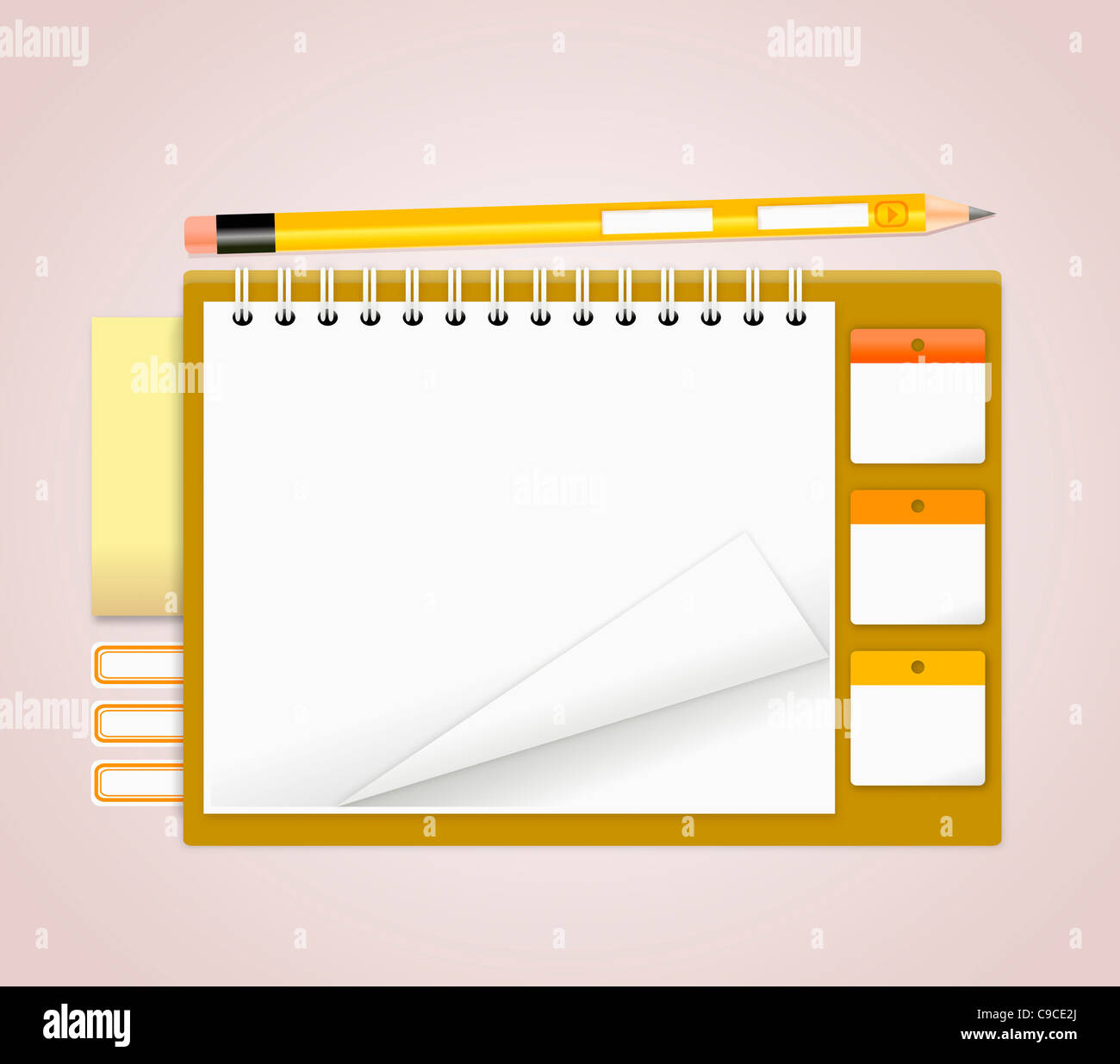 Various note papers in calendar shape Stock Photo - Alamy
