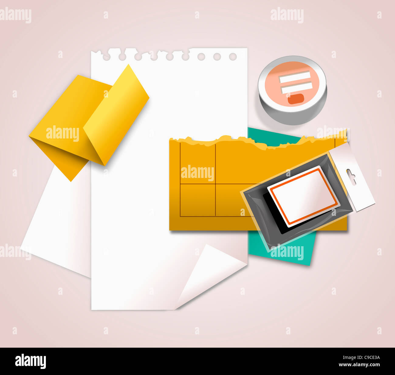 Various note papers Stock Photo - Alamy