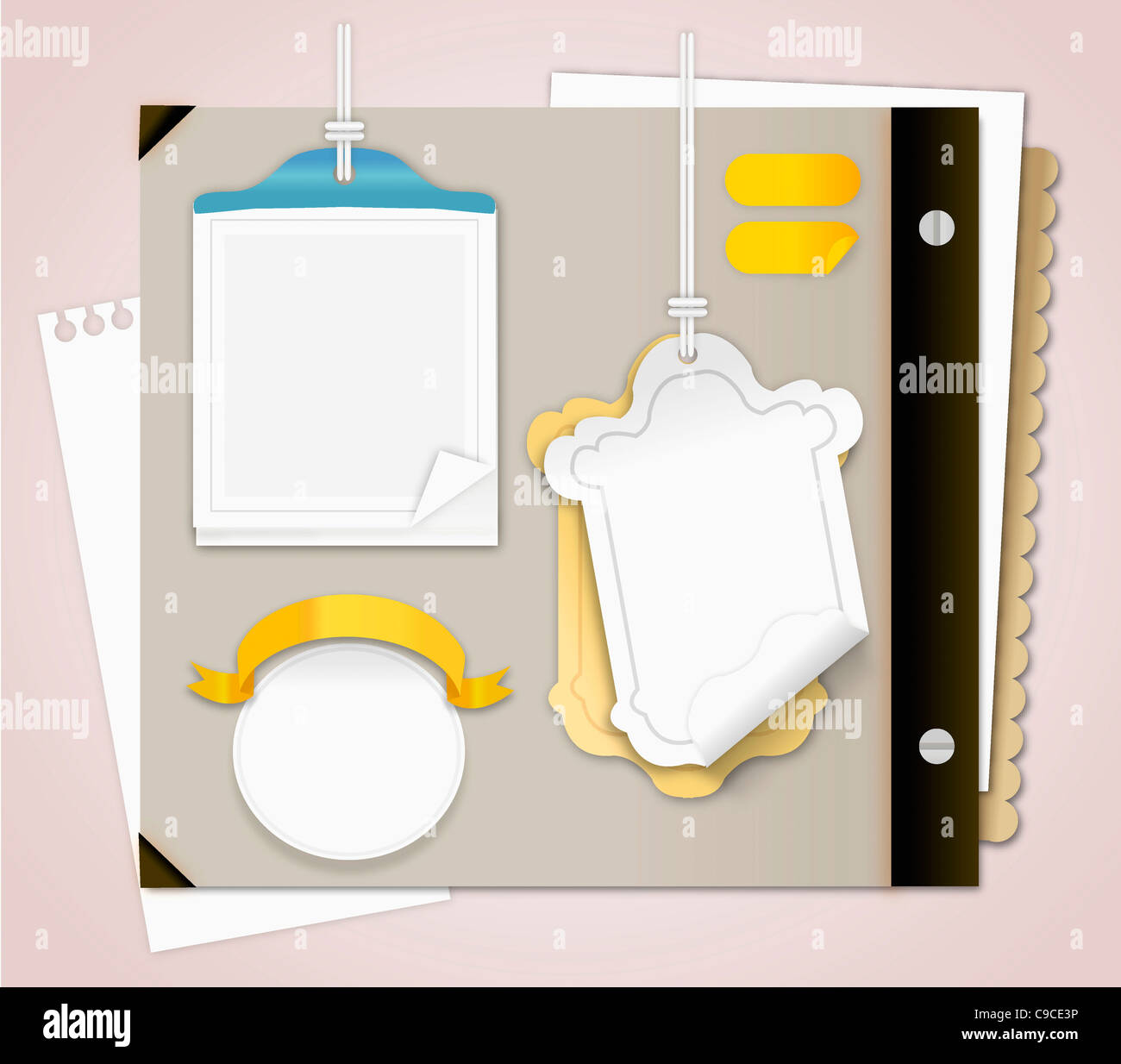 Various note papers Stock Photo - Alamy