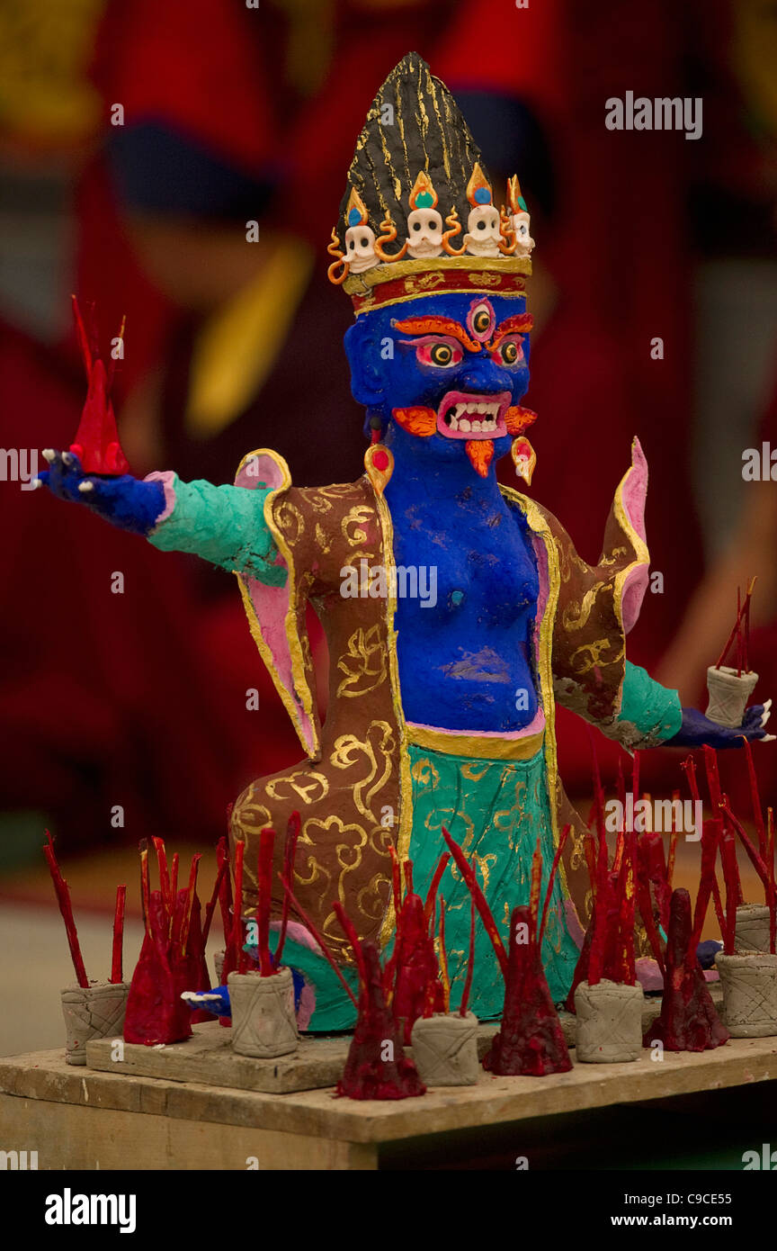 India, South Asia, Sikkim, Buddhist ritual object figure in a Losar ...