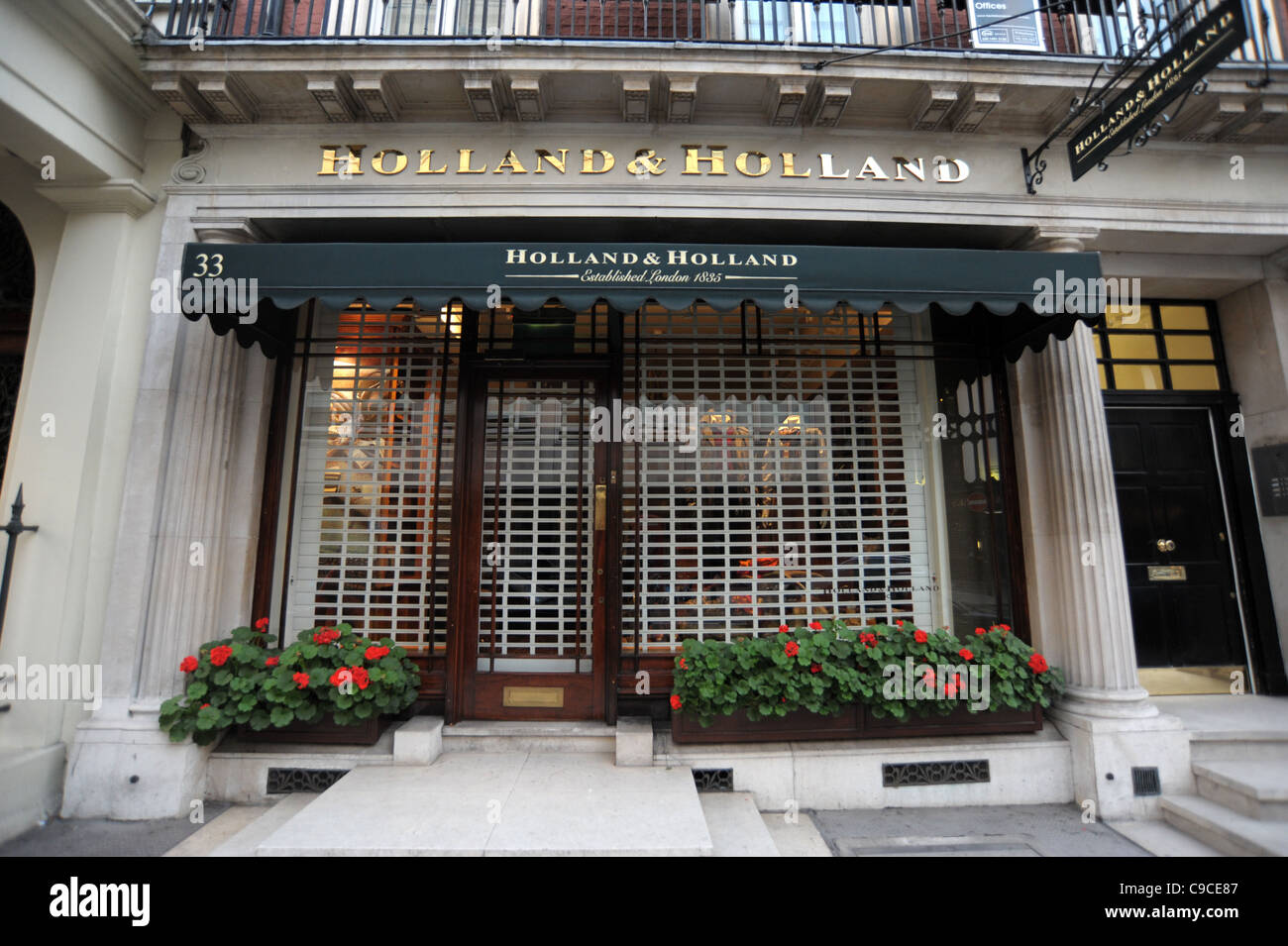 Exterior shot of the Holland and Holland store on Brutton Street London ...
