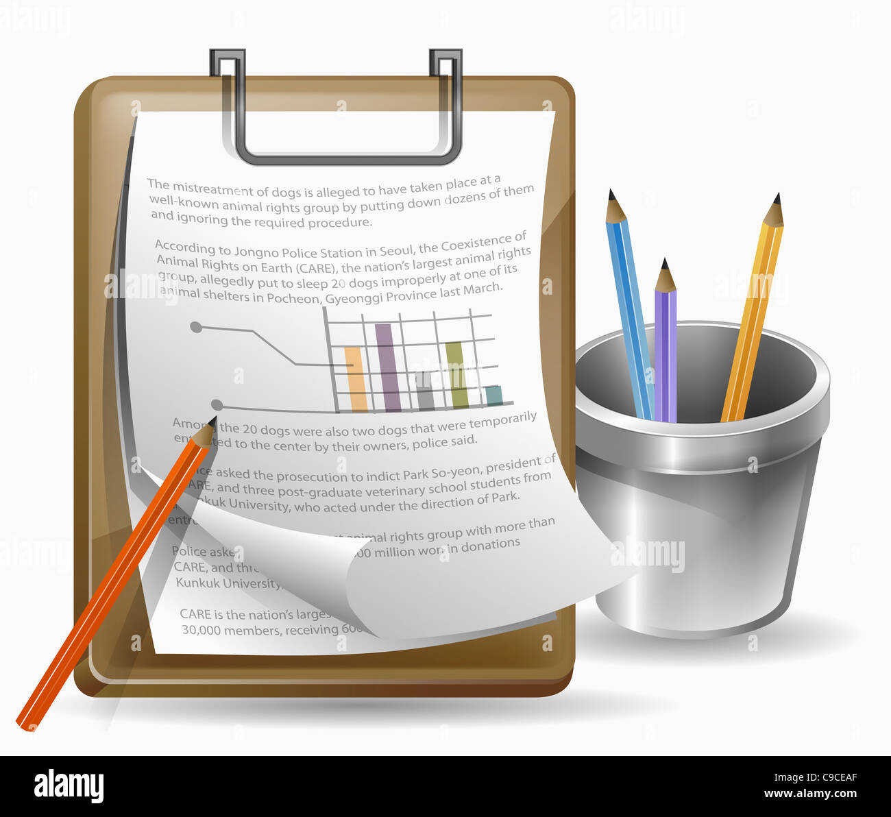 Papers and pencils Stock Photo - Alamy