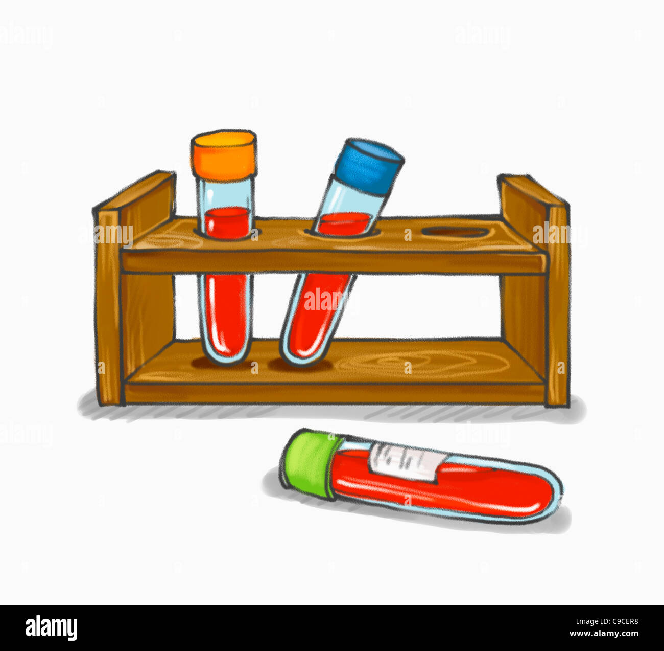 Illustration of bottles of blood Stock Photo - Alamy