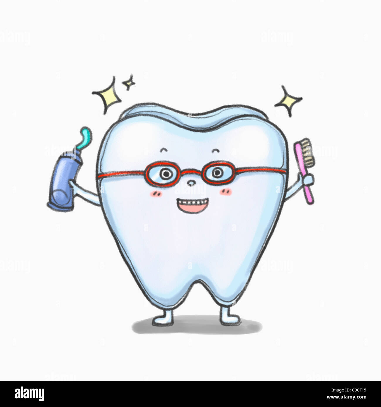 Illustration of a healthy teeth Stock Photo - Alamy