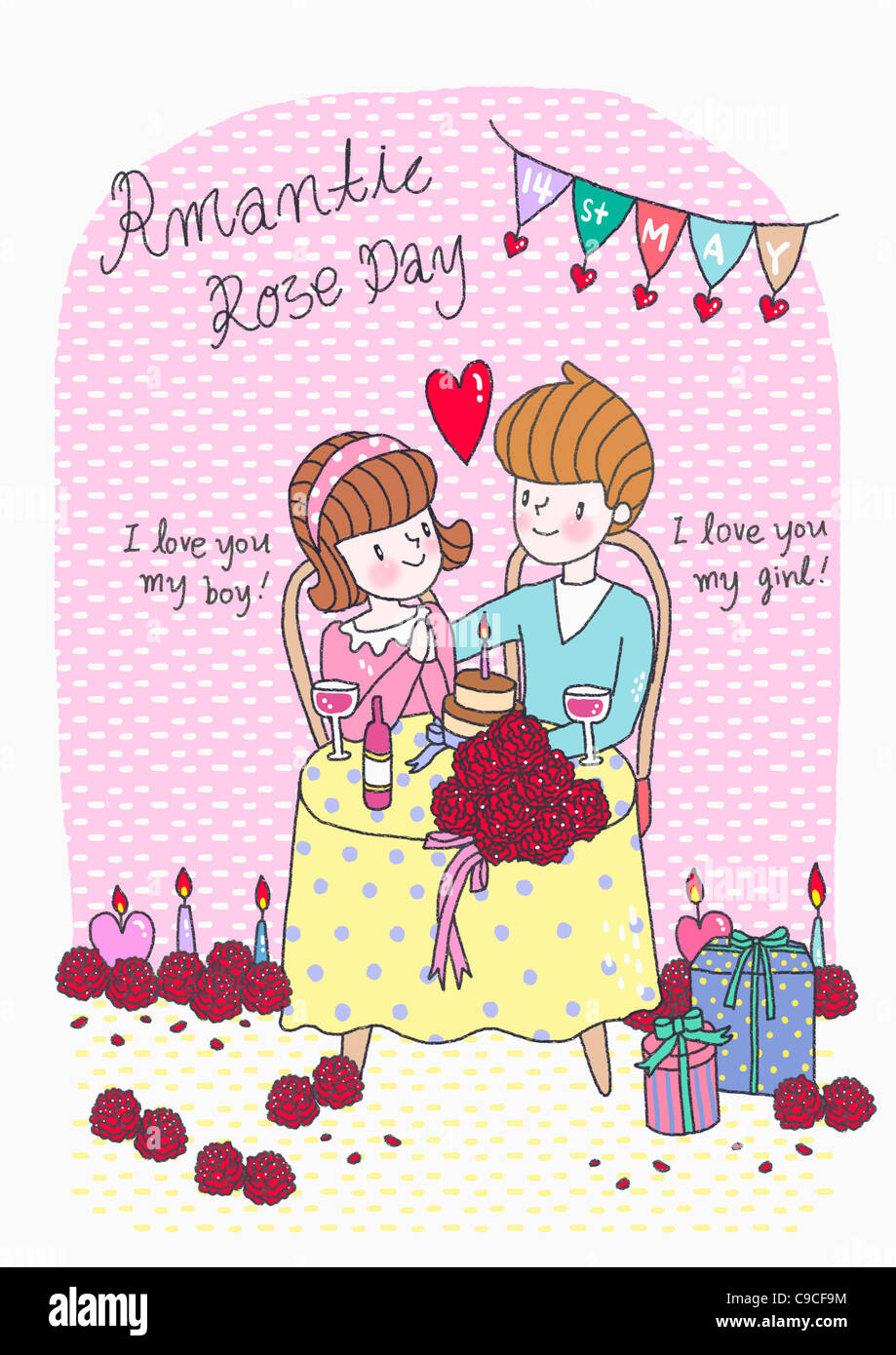 Couple girl boy sitting Cut Out Stock Images & Pictures - Alamy