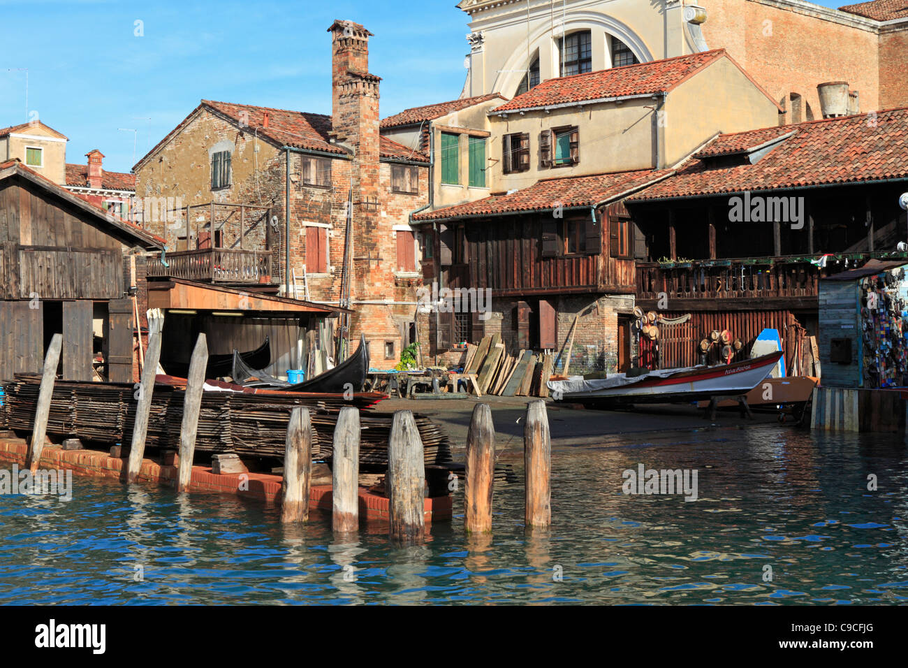 The Squero di San Trovaso, one of the last remaining gondola boat yards ...