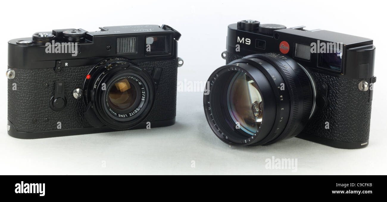Leica M9 Digital Rangefinder Camera Noctilux f1 Lens & Leica M4 Camera ...