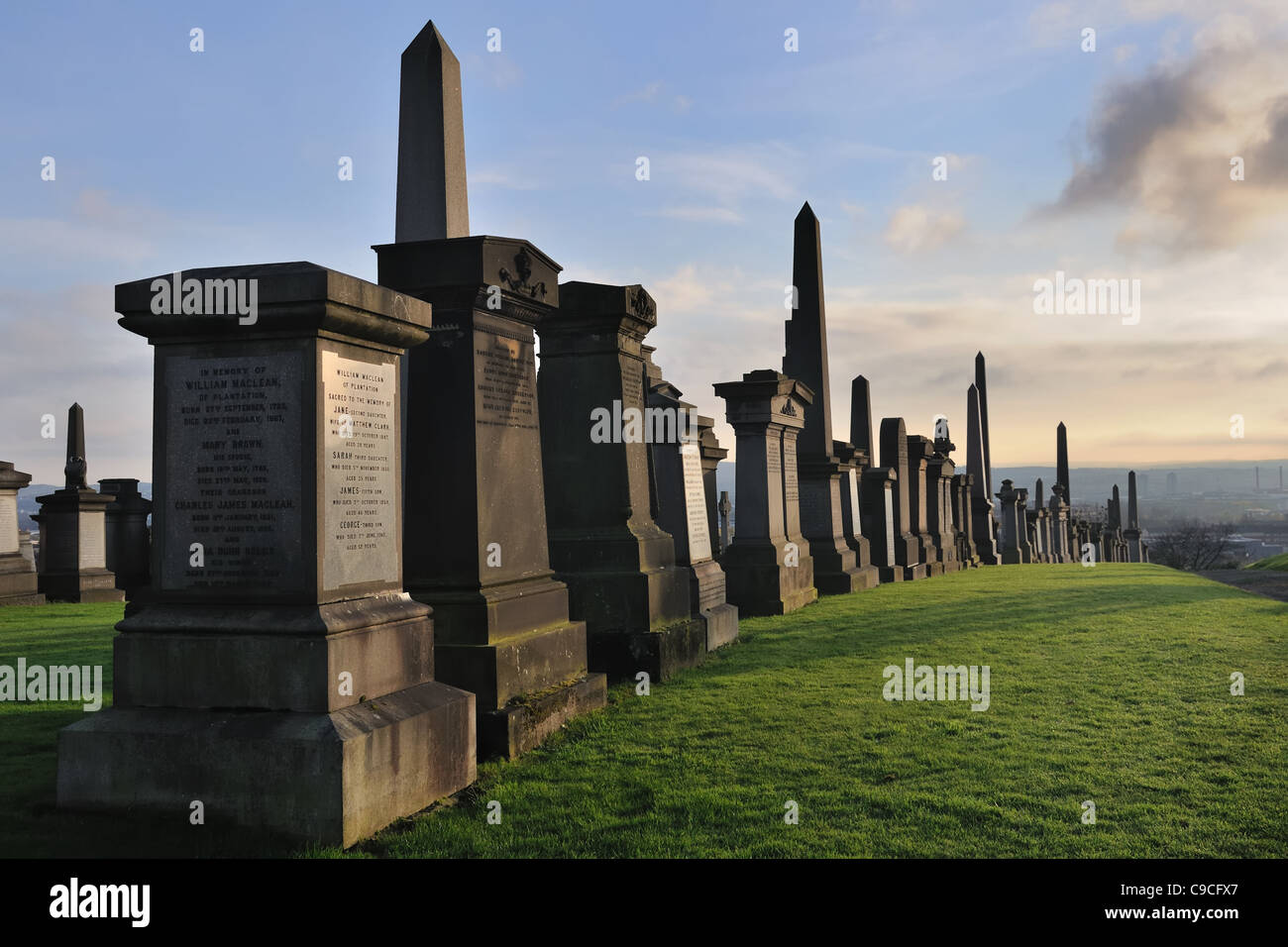 The large gravestones in the Necropolis lead the eye to the horizon and ...