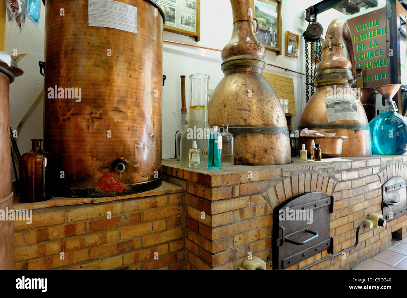 Perfume making equipment at the perfume and soap factory Stock Photo ...