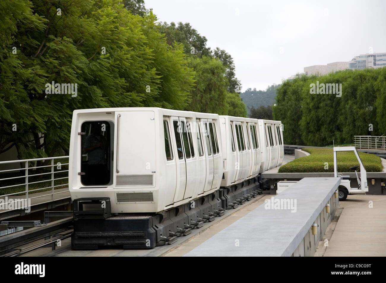 Shuttle from Parking area to actual Getty Museum Center - CA Stock ...