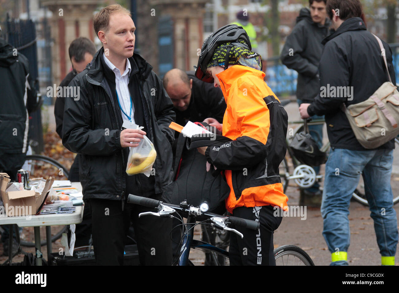 Cyclists were offered free safety checks on their bikes, leaflets and ...