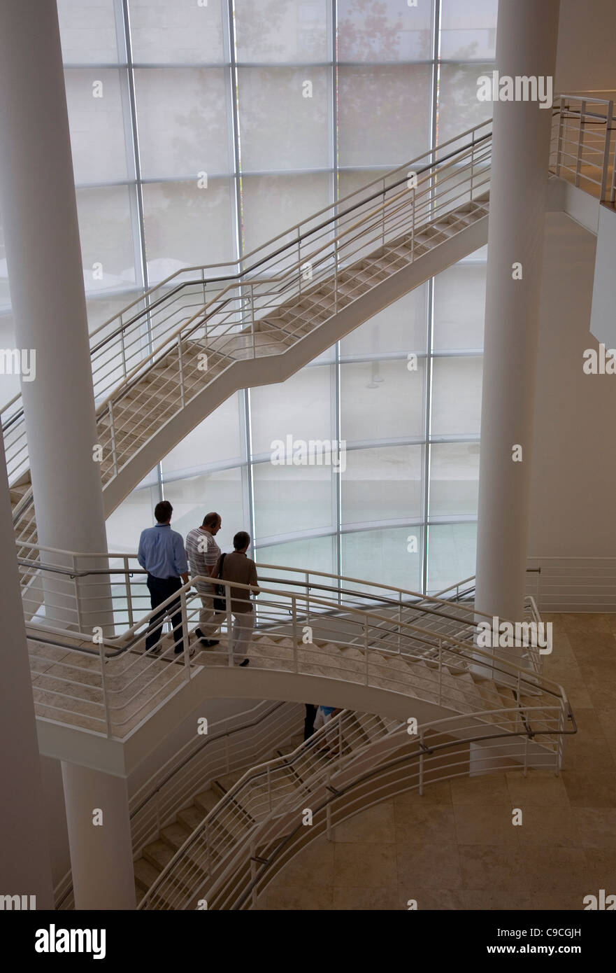 Getty Museum Staircase - California Stock Photo - Alamy