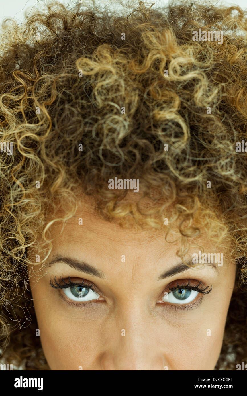 Woman with look of determination, cropped Stock Photo - Alamy