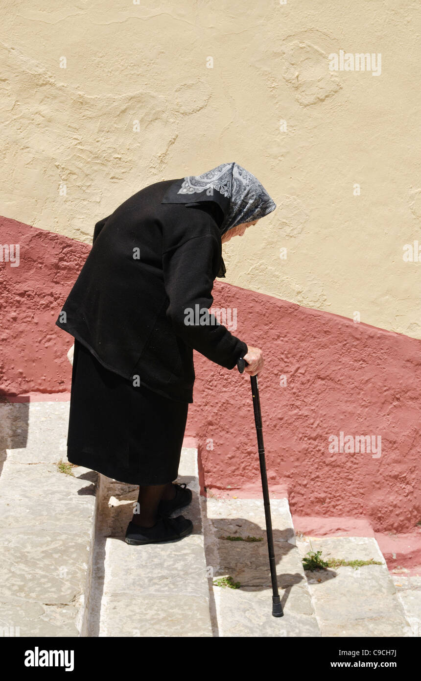 Frail Old Lady Hunched Over