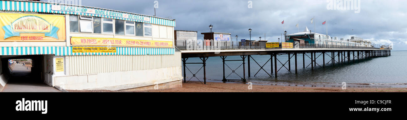 Panoramic of Paignton Pier, Devon, England Stock Photo - Alamy