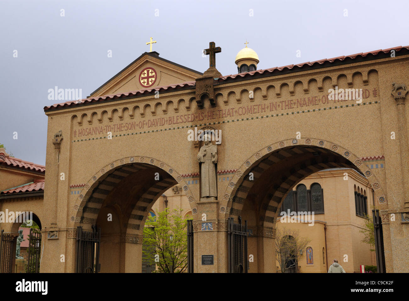 The entrance to the Mount St. Sepulchre Franciscan Monastery ...