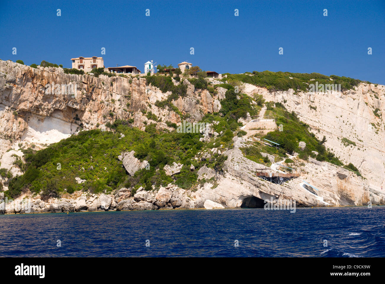 Greece zakynthos skinari windmill hi-res stock photography and images ...