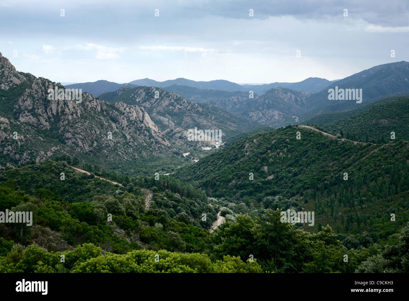 Landscape in Gennargentu mountain range, Sardinia, Italy Stock Photo ...