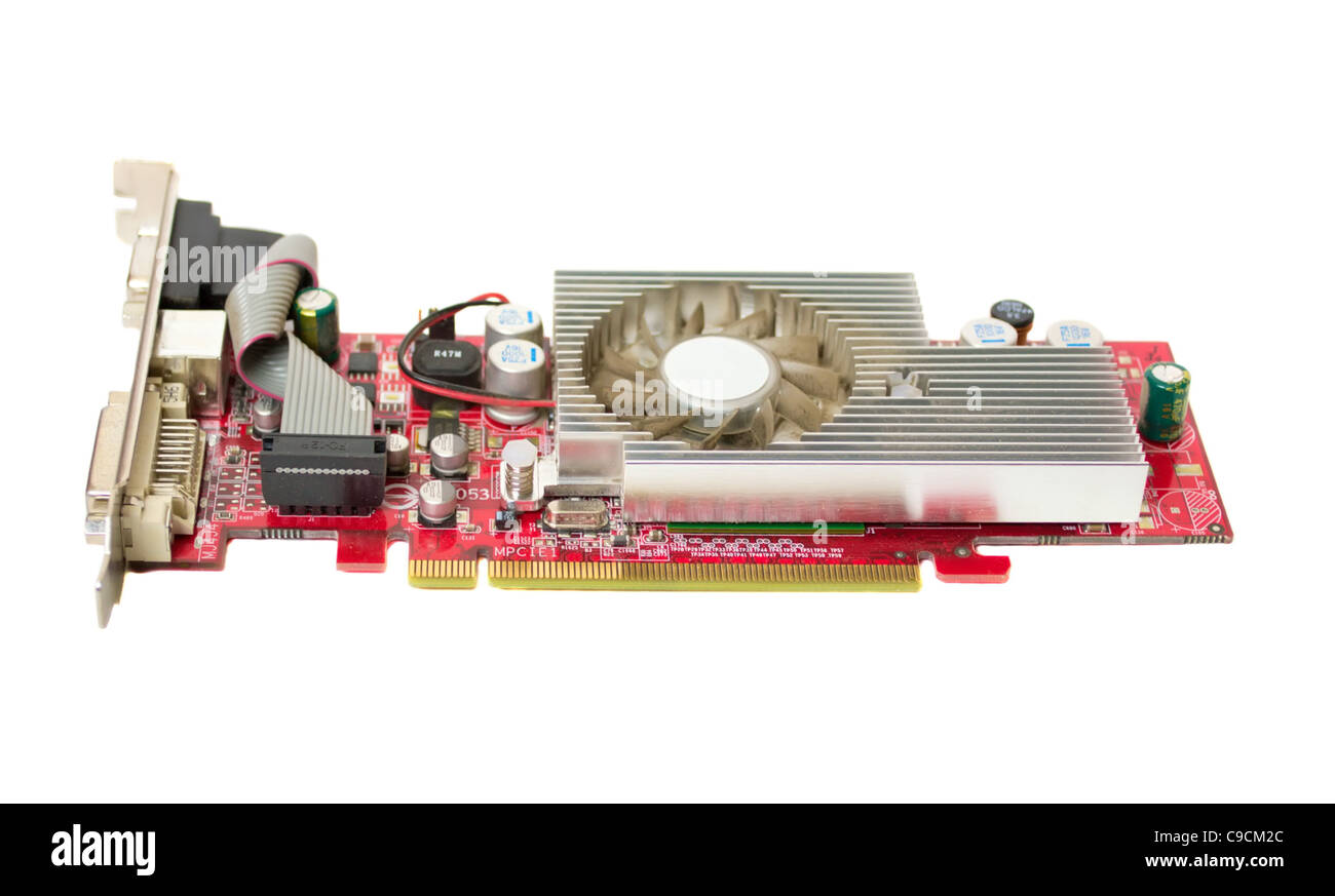Video card isolated on white Stock Photo - Alamy