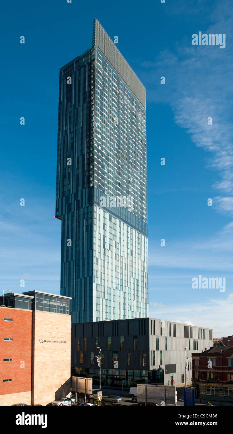 The Beetham Tower, also known as the Hilton Tower. Manchester, England ...