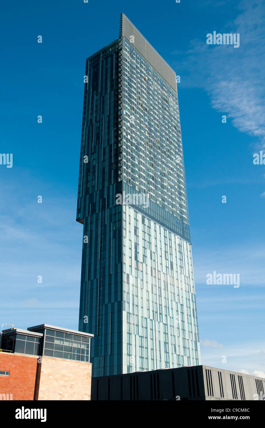 The Beetham Tower, also known as the Hilton Tower. Manchester, England ...