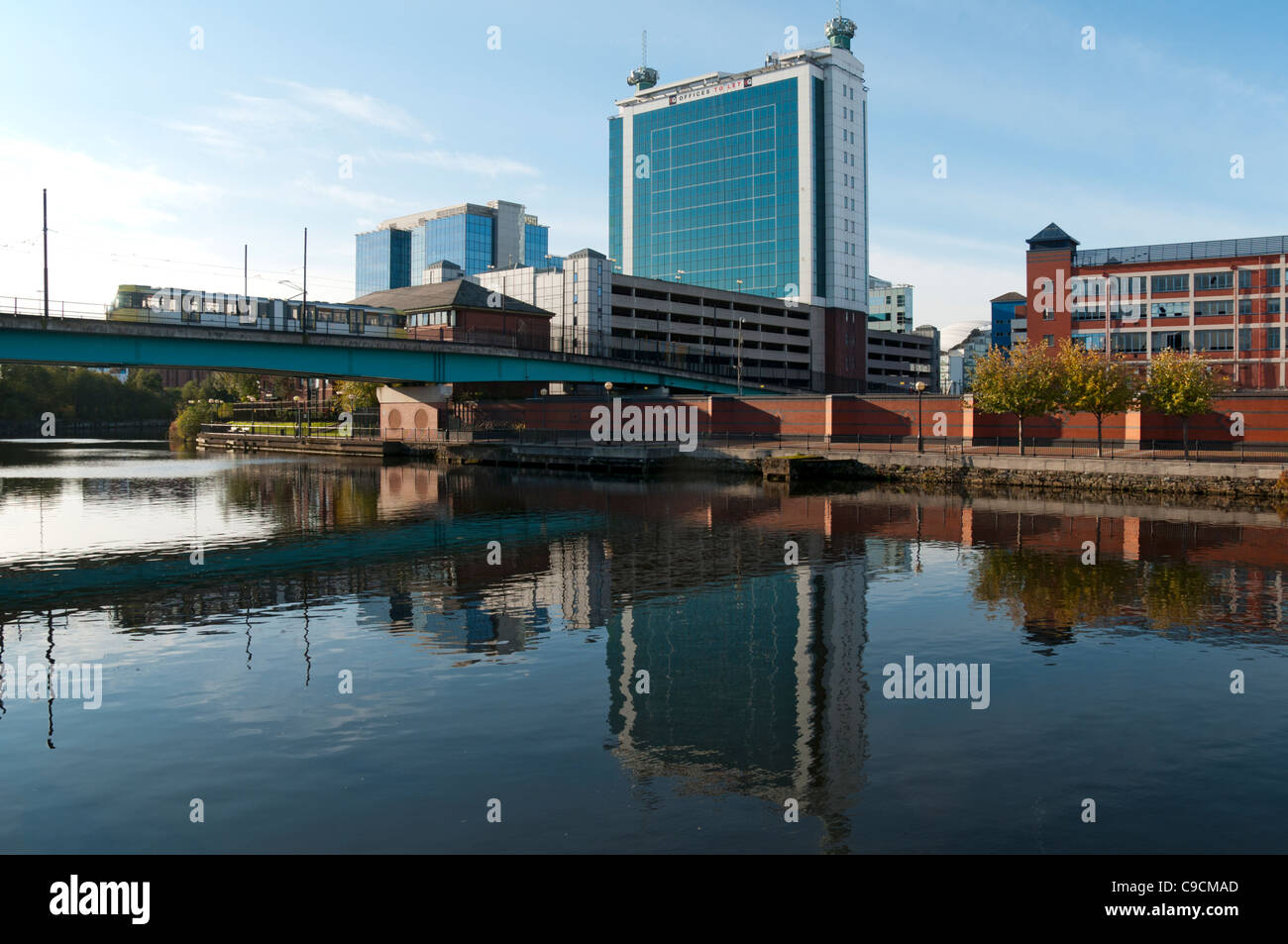 The Exchange Quay office buildings reflected in the Manchester Ship ...