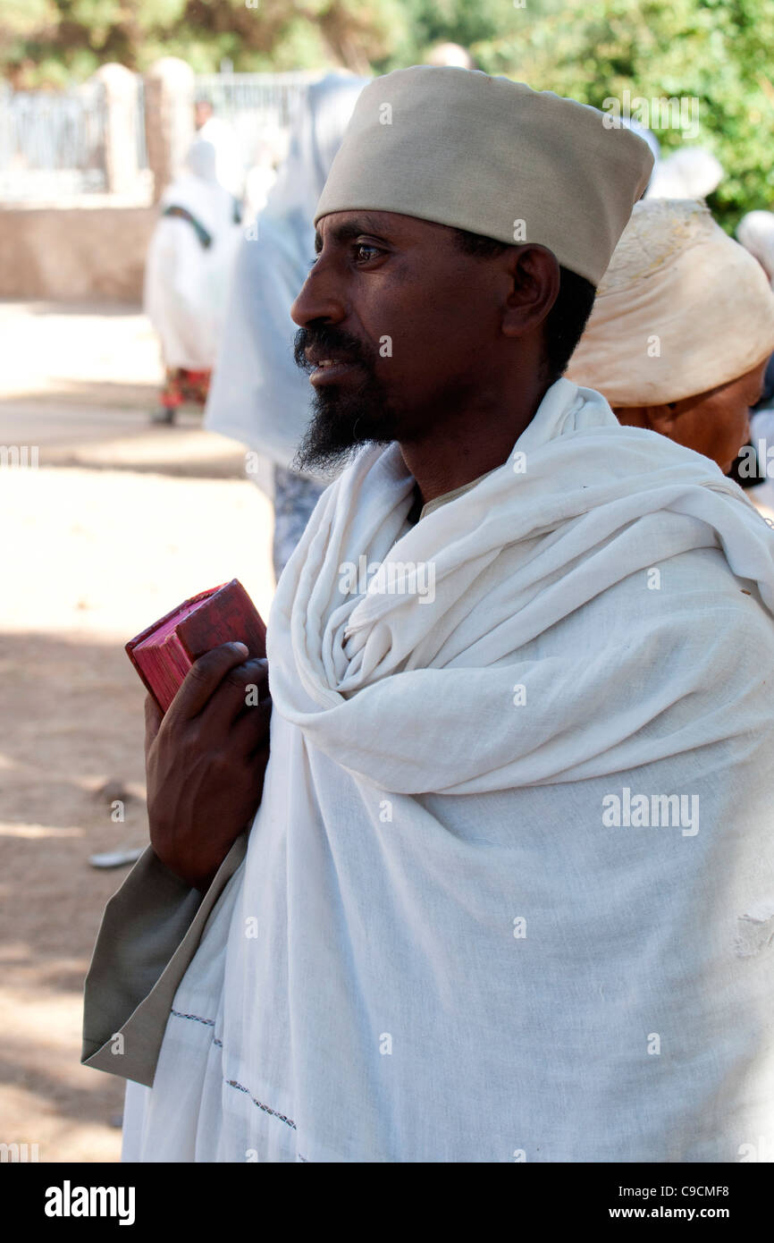 An Orthodox Christian priest attends an out-side service at St Mary of ...