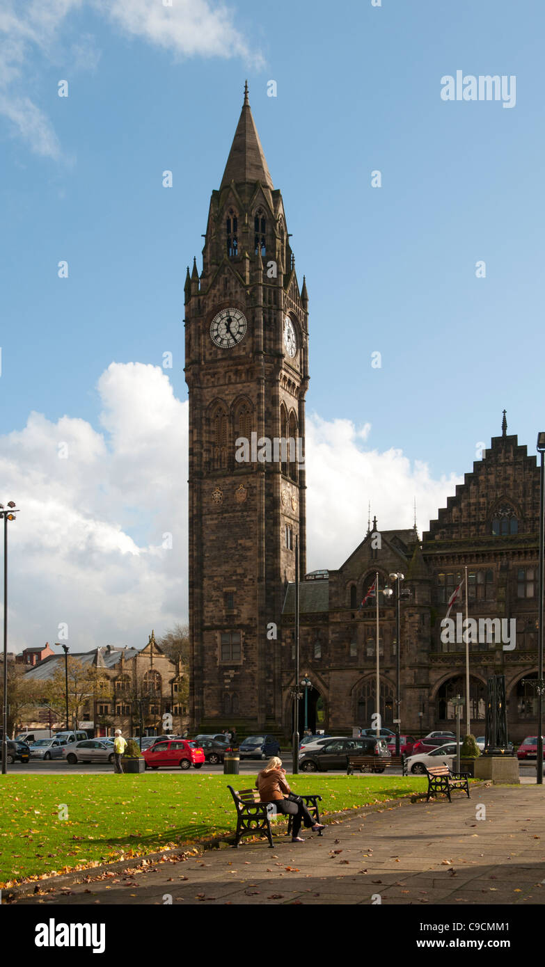 The Town Hall, Rochdale, Greater Manchester, England, UK. Tower ...