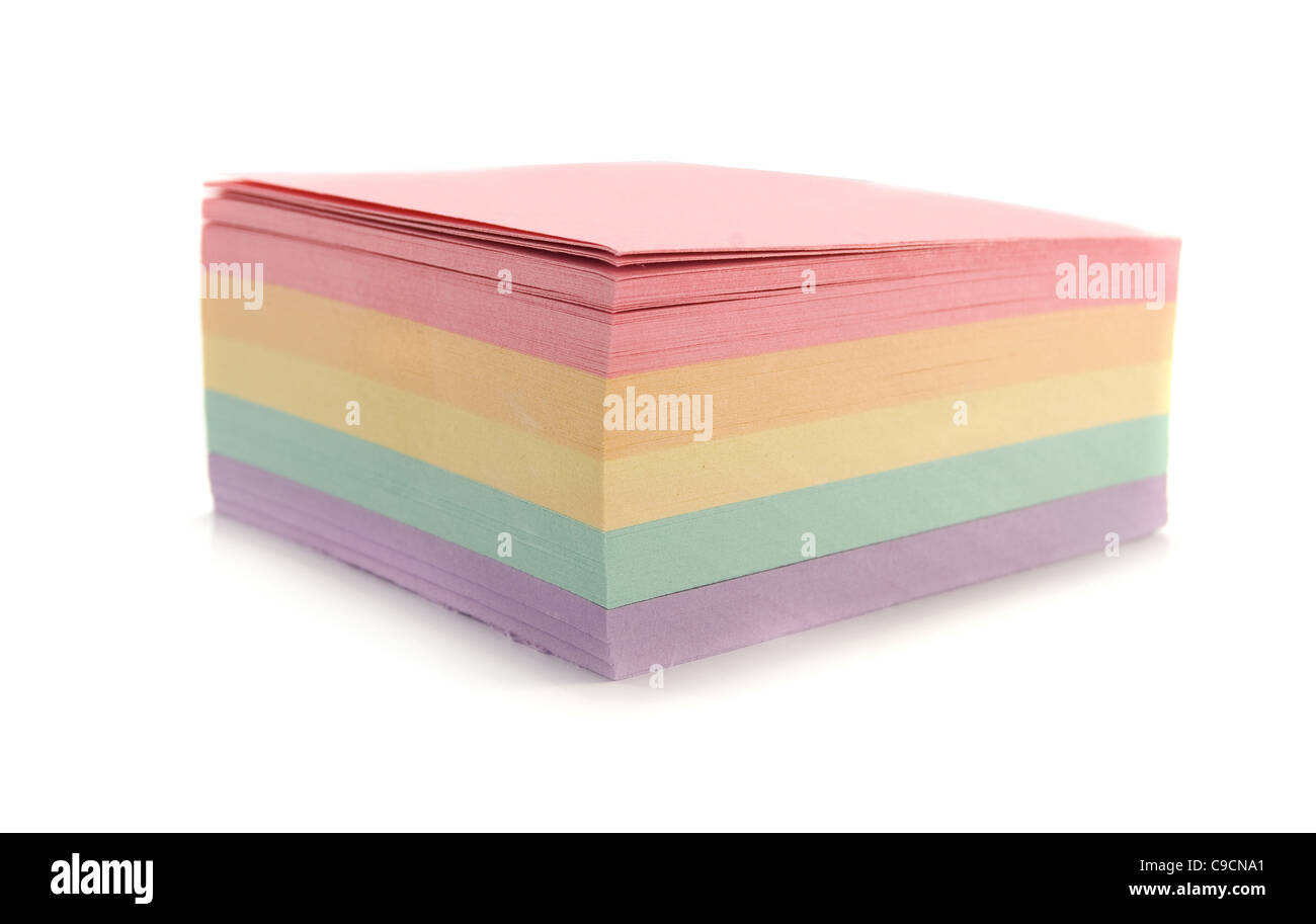 sticky note white with clipping path Stock Photo - Alamy