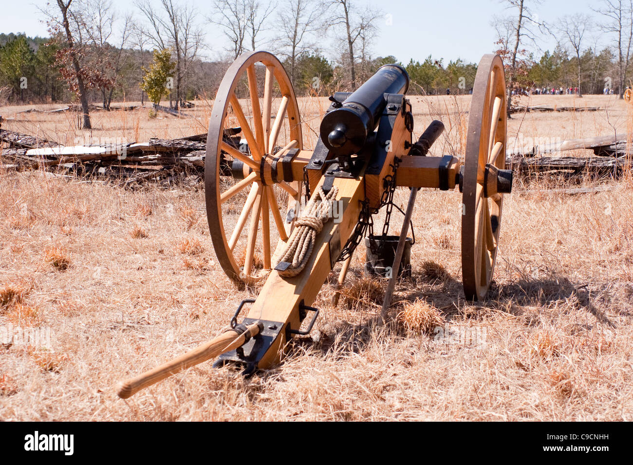 Civil war cannon on the battlefield at a reenactment Stock Photo - Alamy