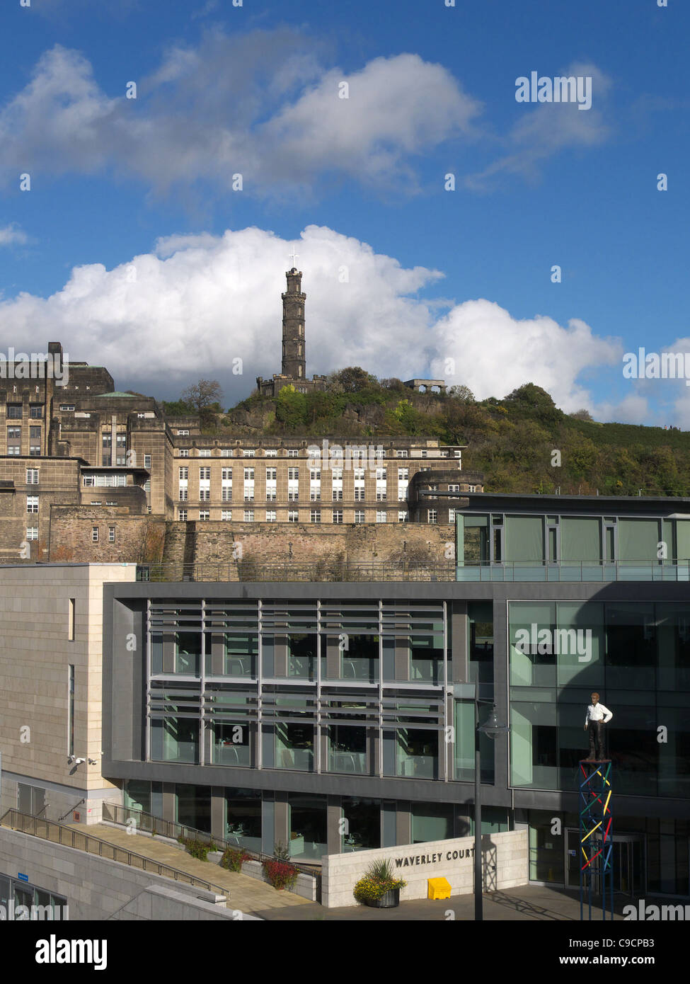 Waverley Court, Offices of Edinburgh City Council with Calton Hill ...
