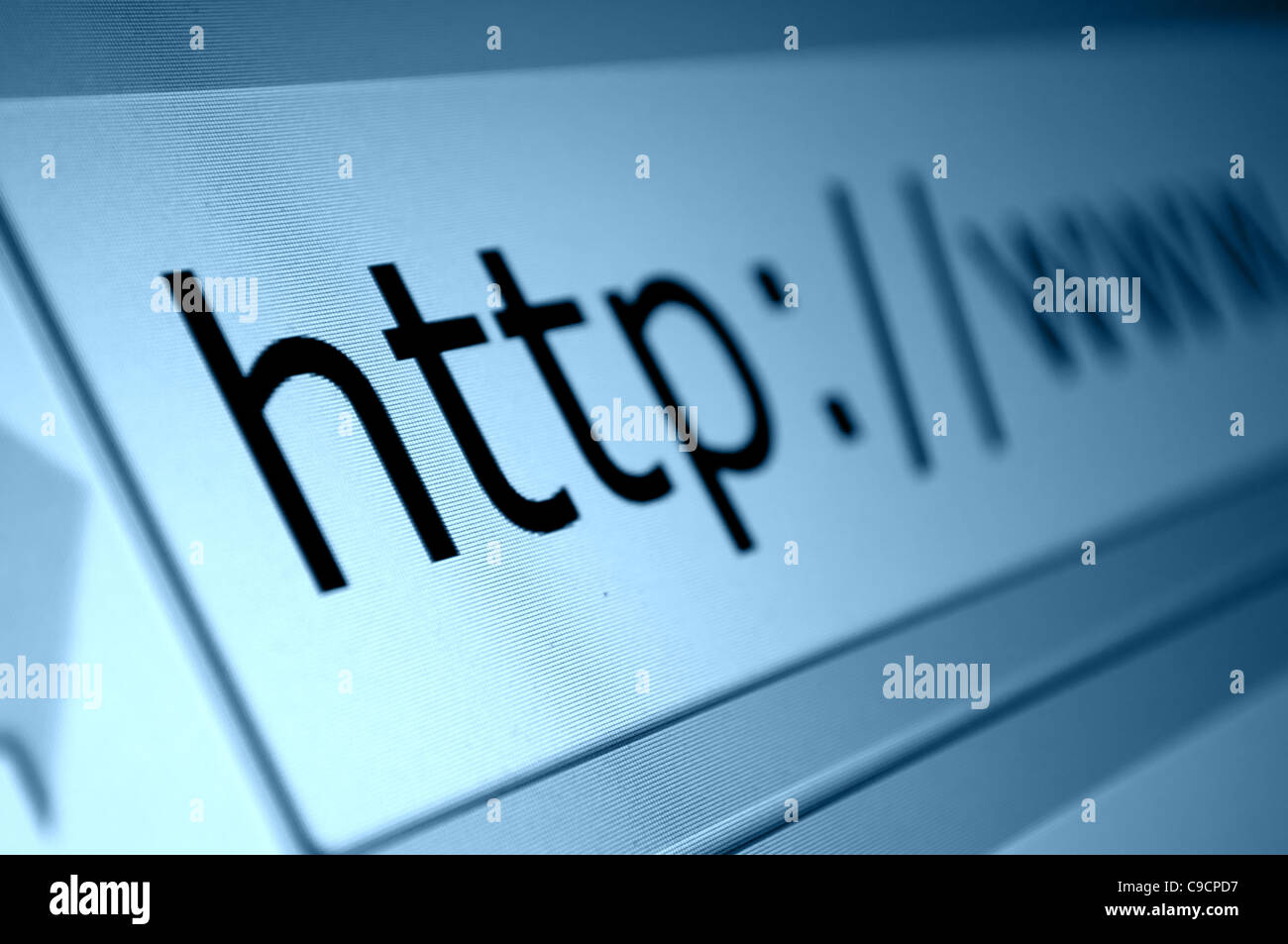 Closeup Of Address In Web Browser In Shades Of Blue Shallow 