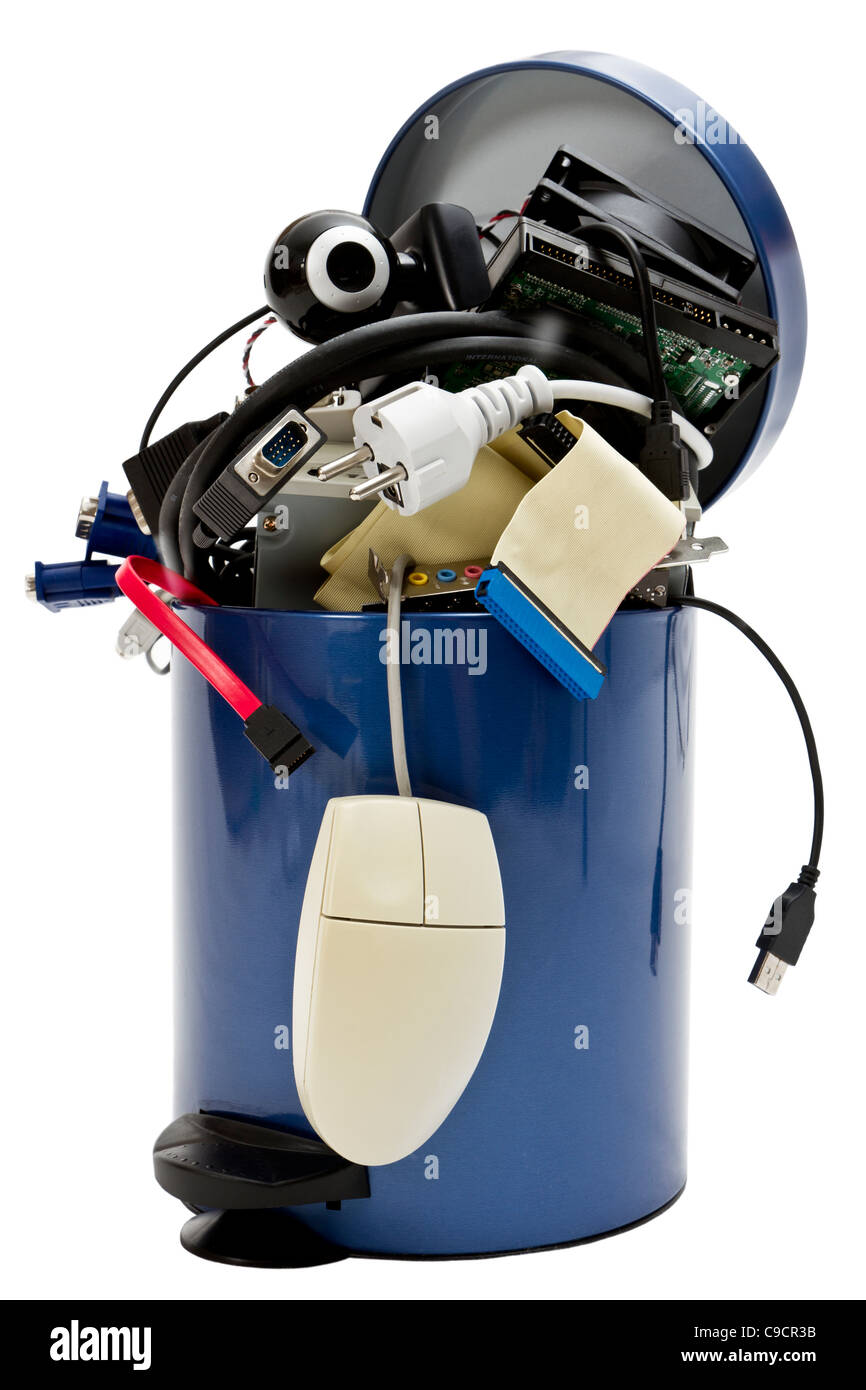 Garbage bin waste electronic hi-res stock photography and images - Alamy