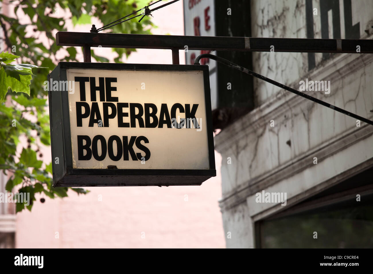 The Paper Back Books in Melbourne Book shop street sign Stock Photo - Alamy
