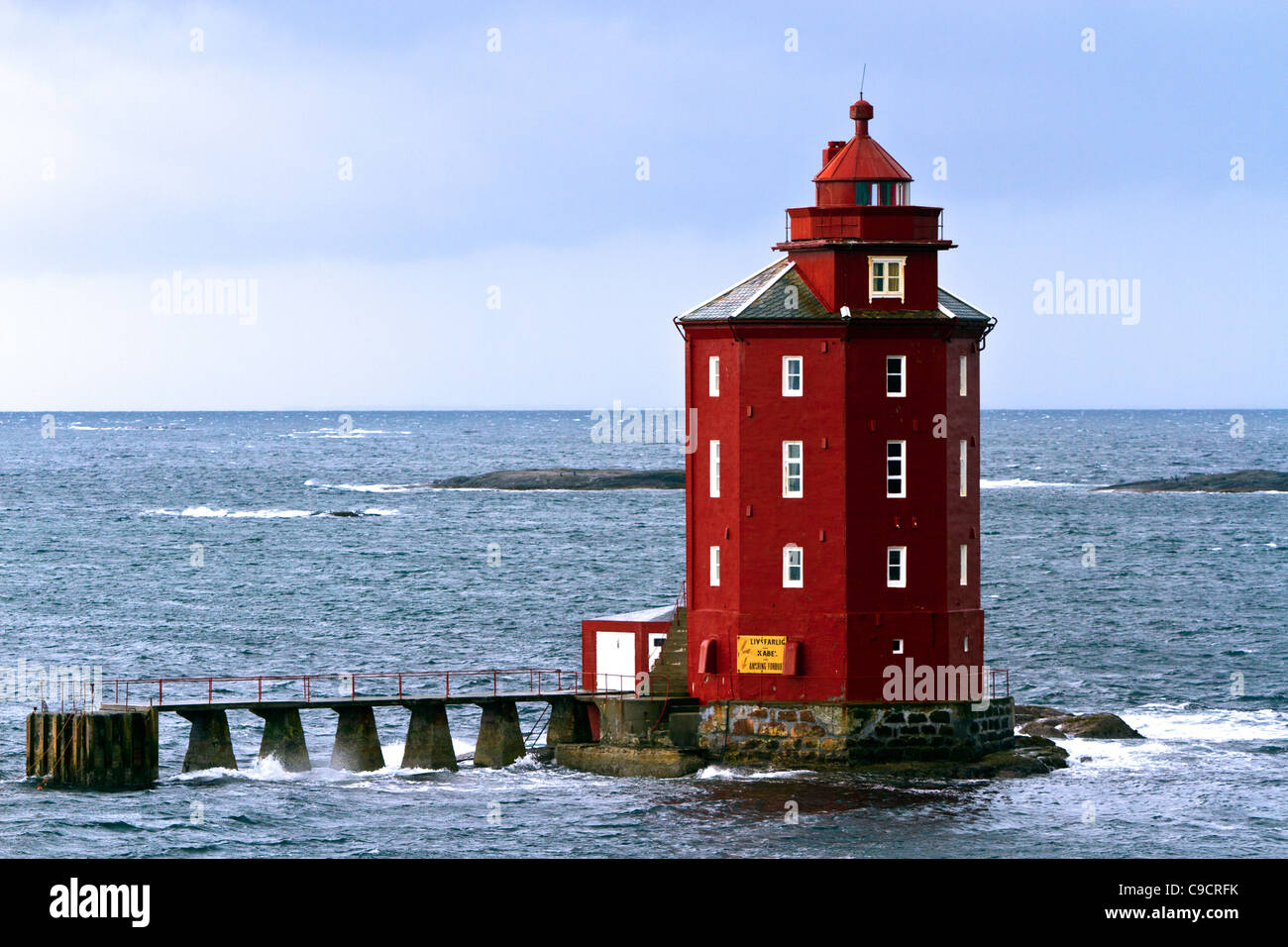 Kjeungskjaeret lighthouse. This is the only octagonal lighthouse in ...
