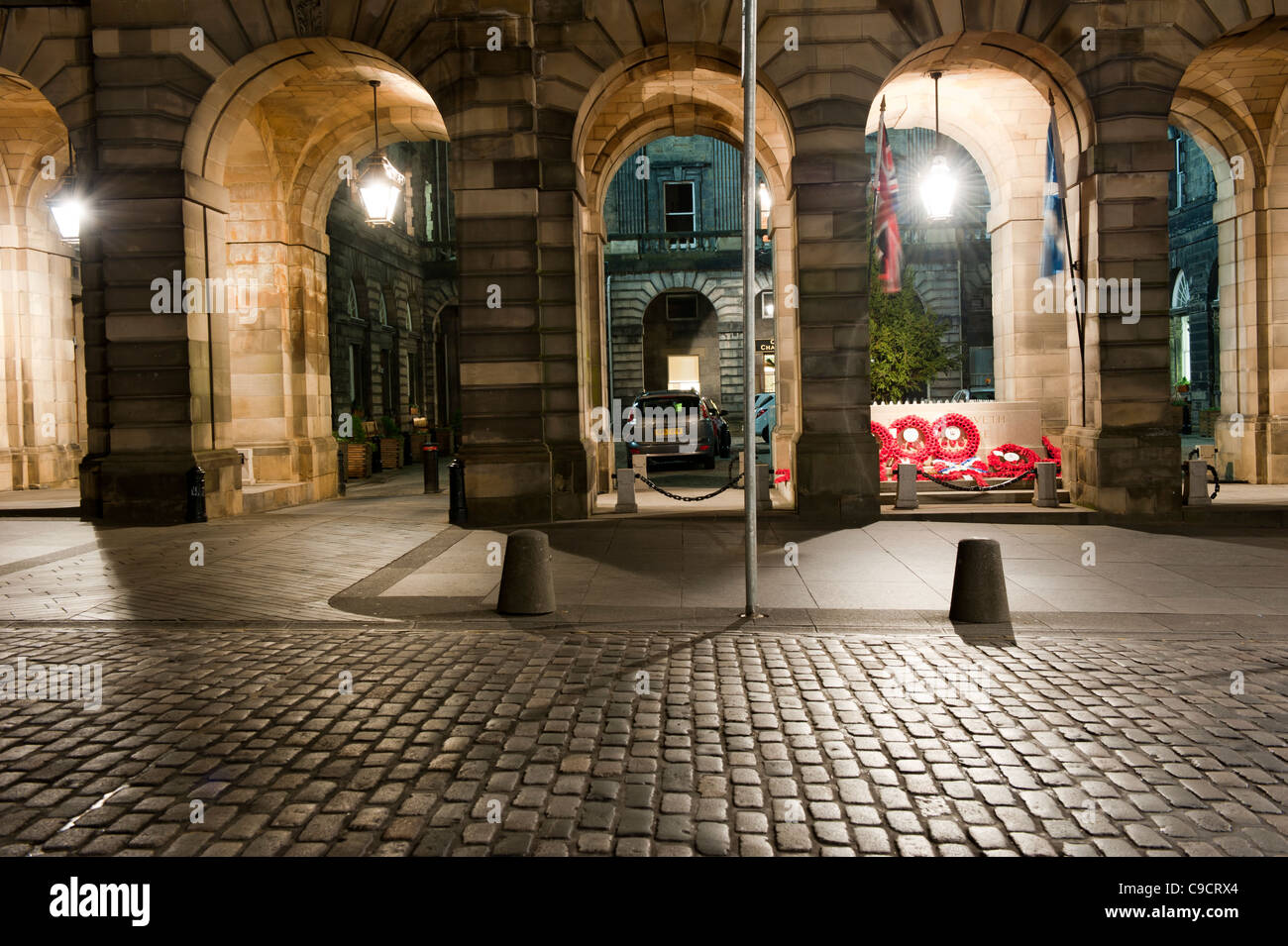 Entrance to Lothian & Borders Police building on The Royal Mile ...