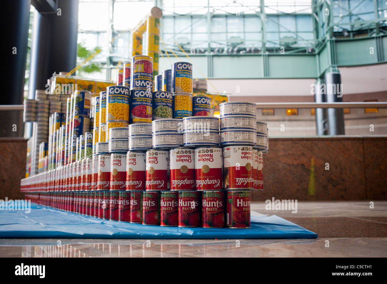 19th Canstruction Design Competition in New York, seen on Saturday ...