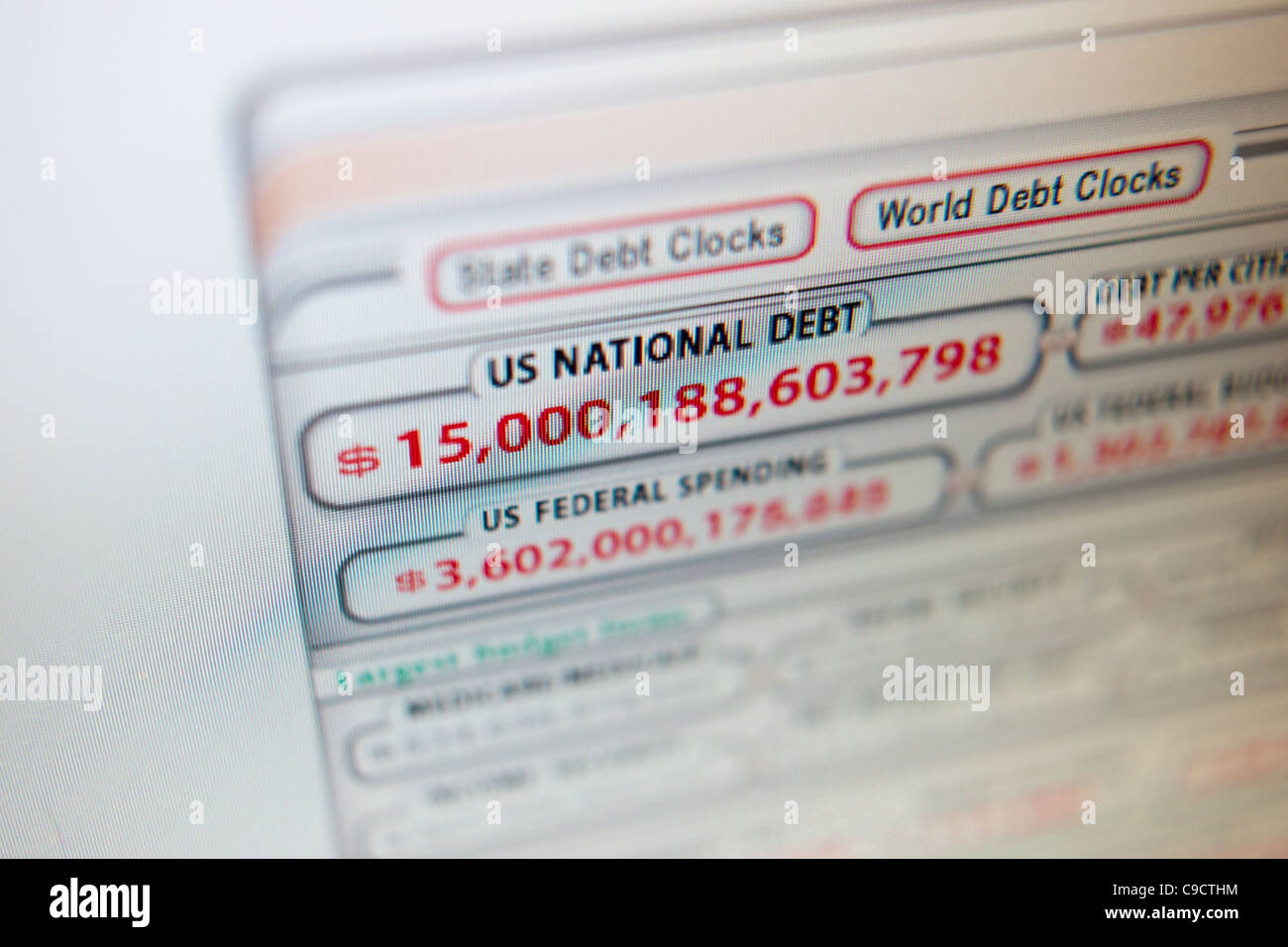 Us debt clock website hi-res stock photography and images - Alamy