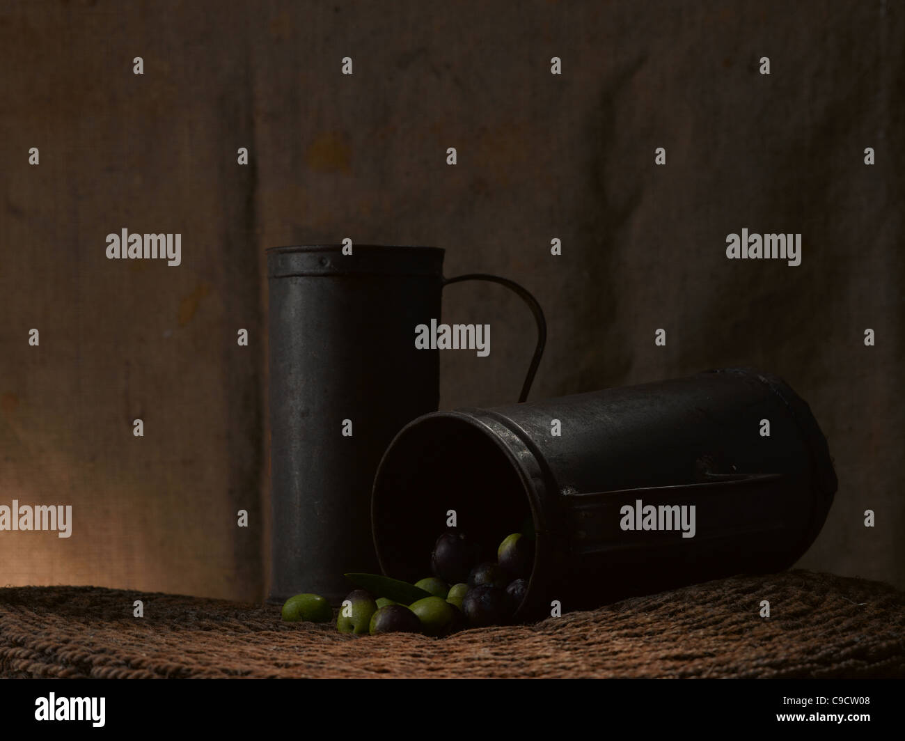 traditional italian tools for producing olive oil Stock Photo - Alamy