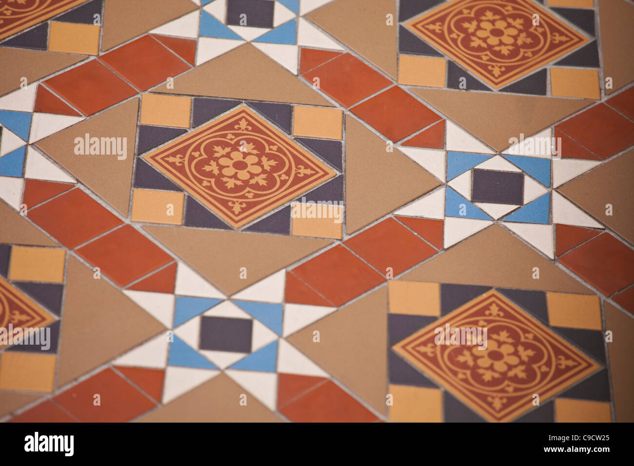 Melbourne historical patterned clay path floor tiles seen in both ...