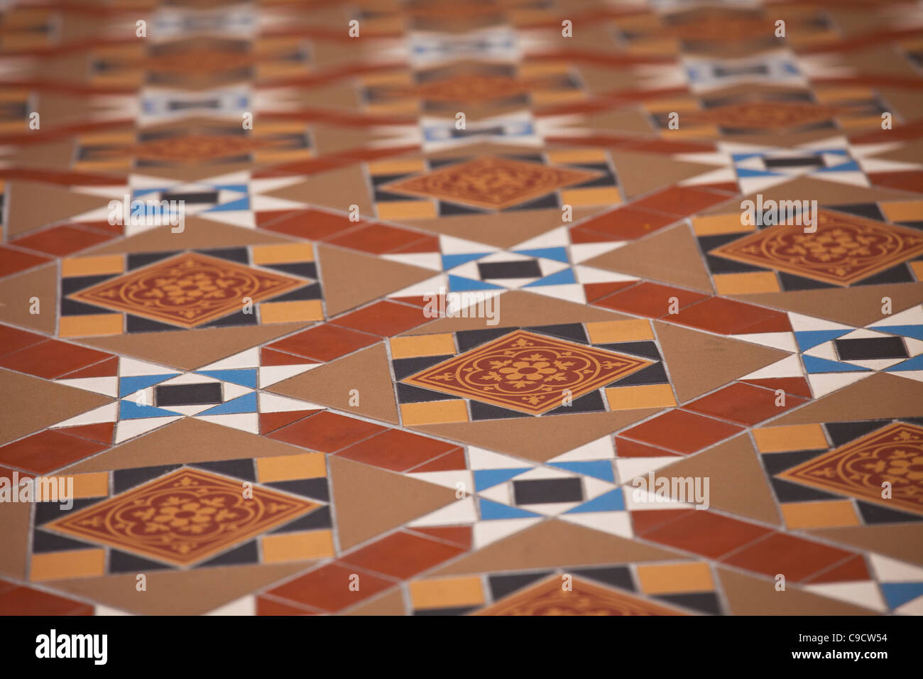 Melbourne historical patterned clay path floor tiles seen in both ...