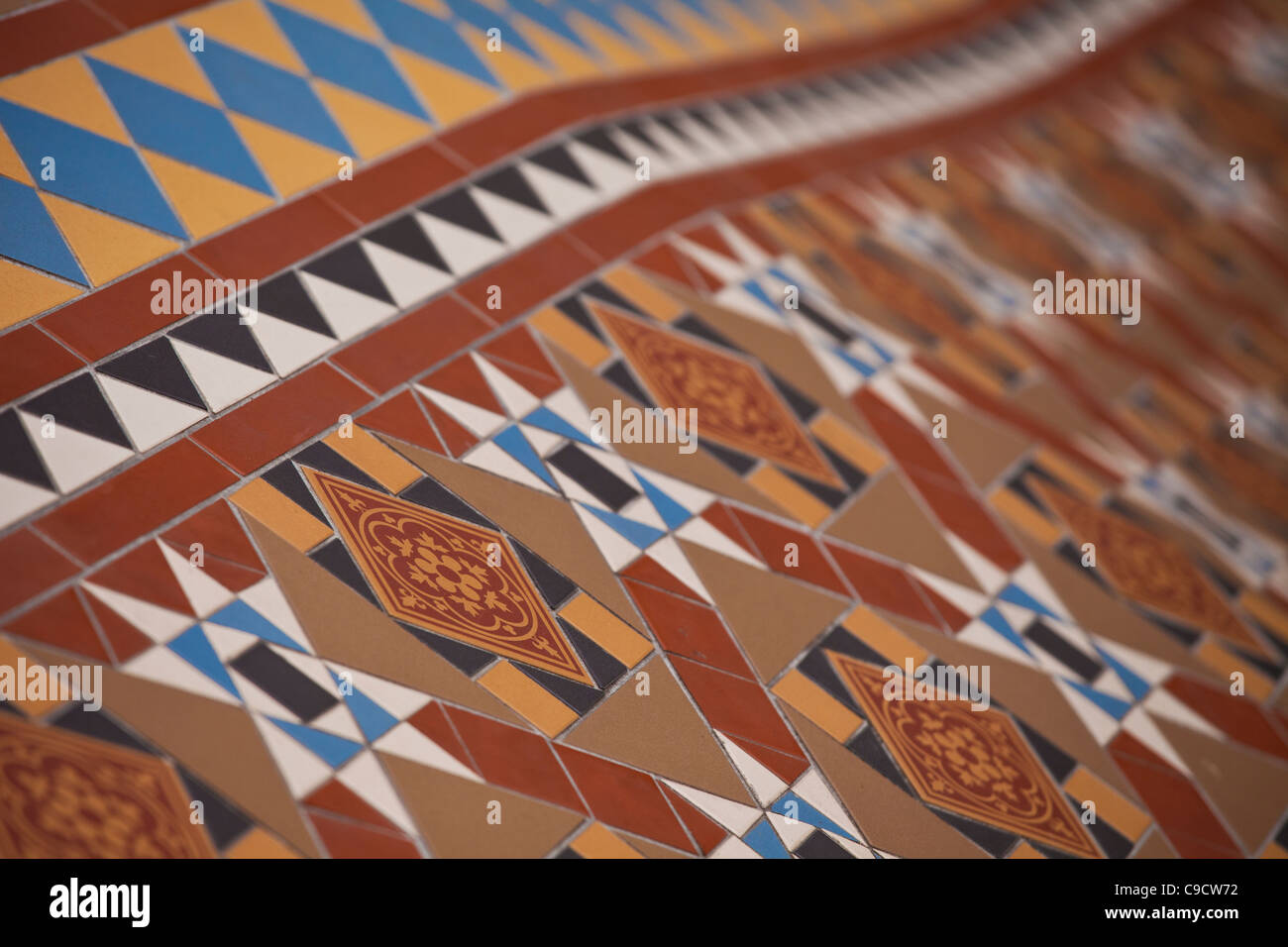 Melbourne historical patterned clay path floor tiles seen in both ...