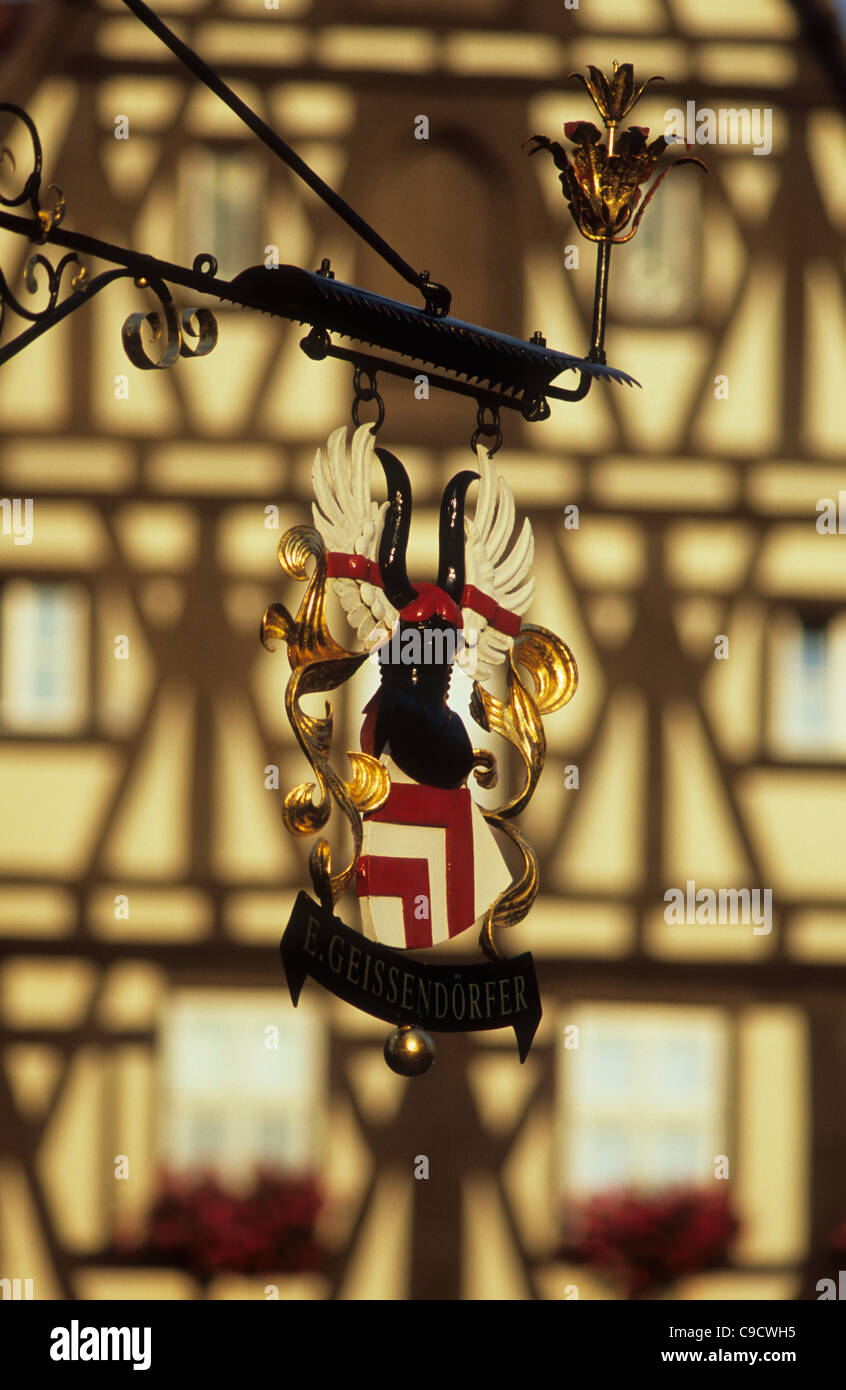 Rothenburg medieval town trade sign signage hi-res stock photography ...