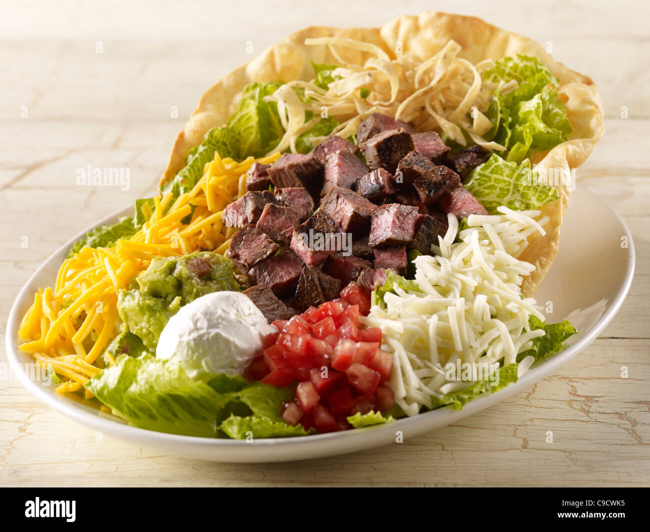 Tostada shell grilled steak lettuce hi-res stock photography and images ...