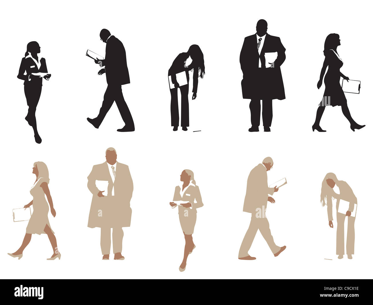 Staff silhouettes hi-res stock photography and images - Alamy