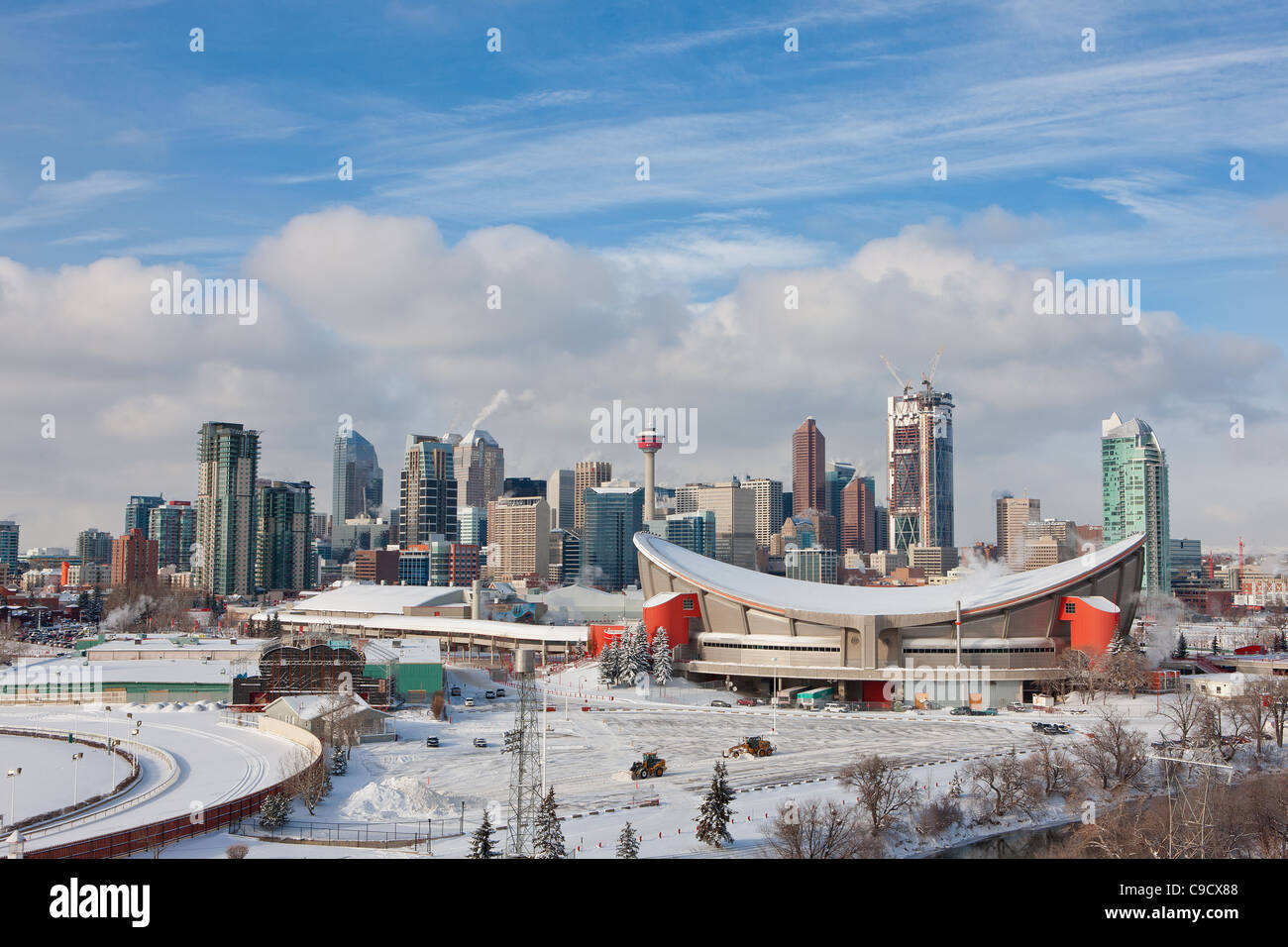 Calgary Downtown in Winter Stock Photo - Alamy